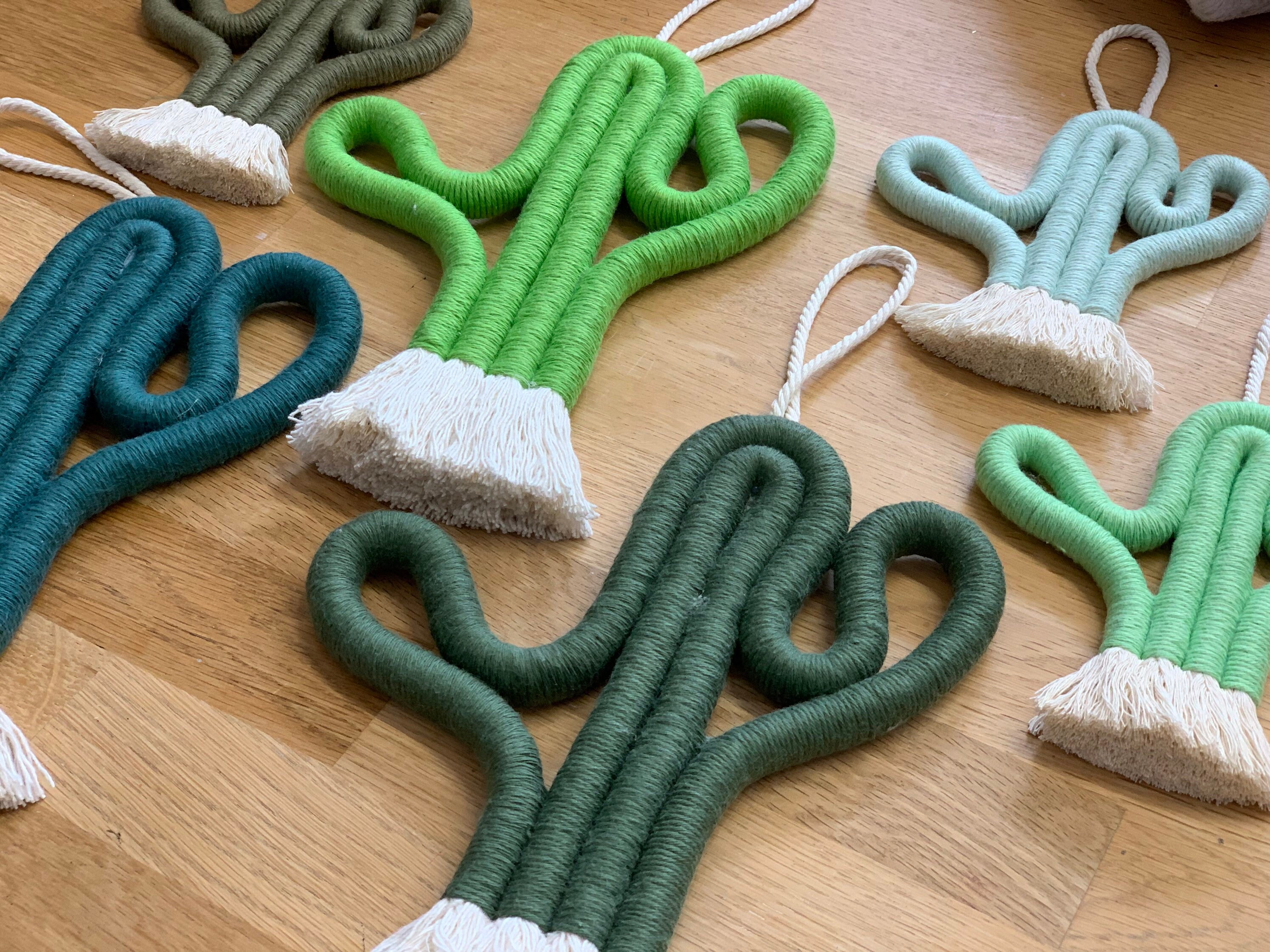Macrame Cactus Rope Wall Hanging - Cactus Home Decor - Nursery Decor ...