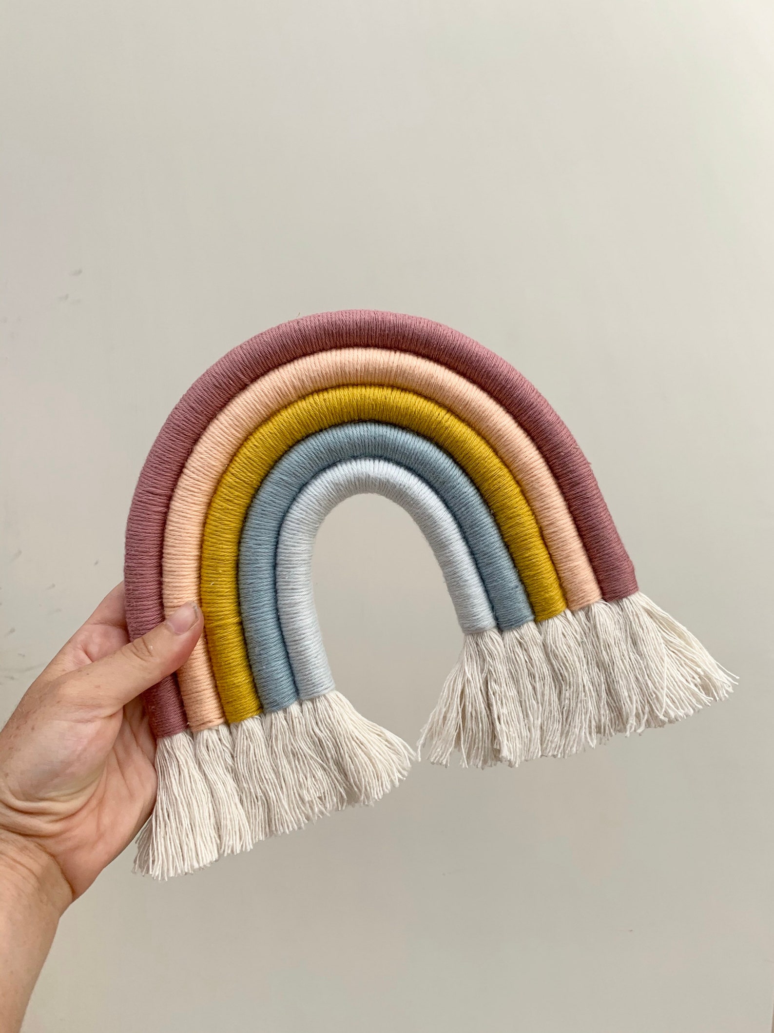 Rainbow Wall Hanging - Macrame Rainbow - Rope Rainbow - Fibre Art ...
