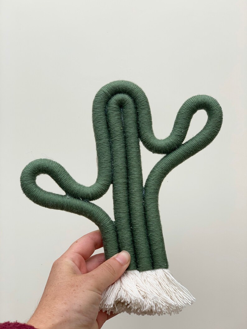 Macrame Cactus Rope Wall Hanging - Cactus Home Decor - Nursery Decor ...