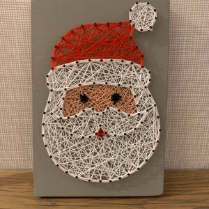 Santa, Father Christmas String Art, Christmas Decor, Wooden Signs. - Etsy