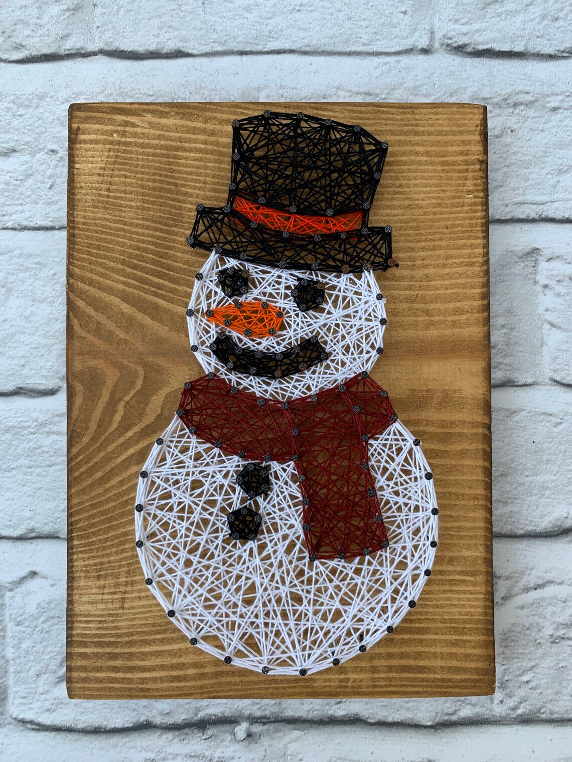 Snowman String Art Snowman Christmas Decor Christmas Gifts. - Etsy