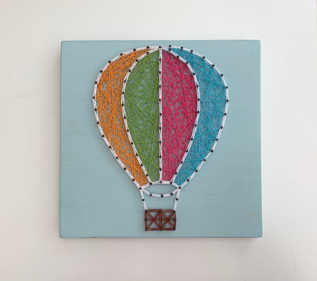 Hot Air Balloon String Art, Hot Air Balloon, Colourful, Childrens ...