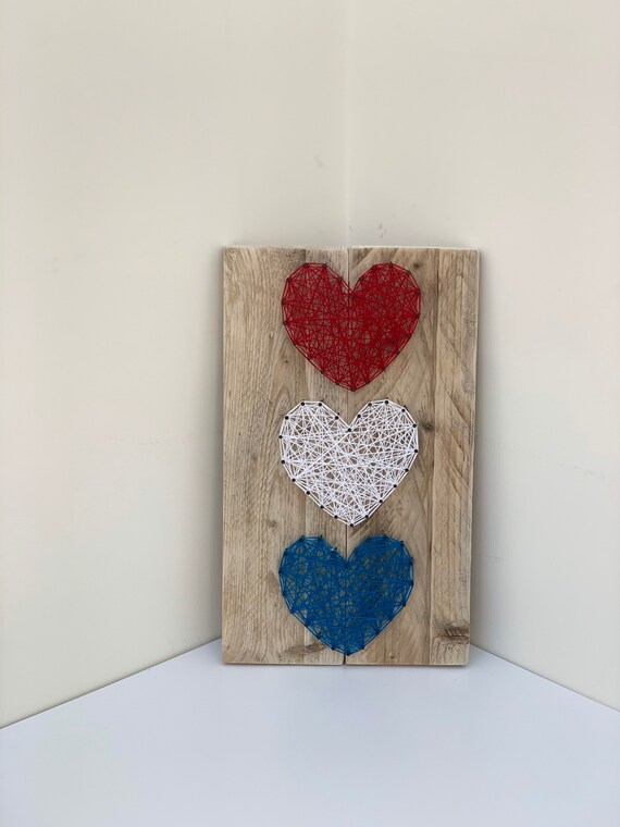 3 Heart String Art Valentine Gift. - Etsy
