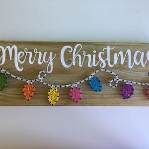 Merry Christmas String Art, Gift, Christmas Decoration, - Etsy UK