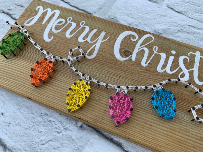 Merry Christmas String Art, Gift, Christmas Decoration, - Etsy UK