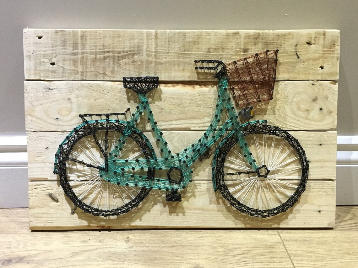 Bicycle String Art Handmade Personalised Wall Decor - Etsy