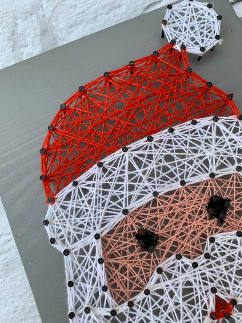 Santa Father Christmas String Art Christmas Decor Wooden - Etsy