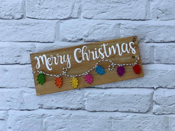 Merry Christmas String art Gift Christmas Decoration | Etsy