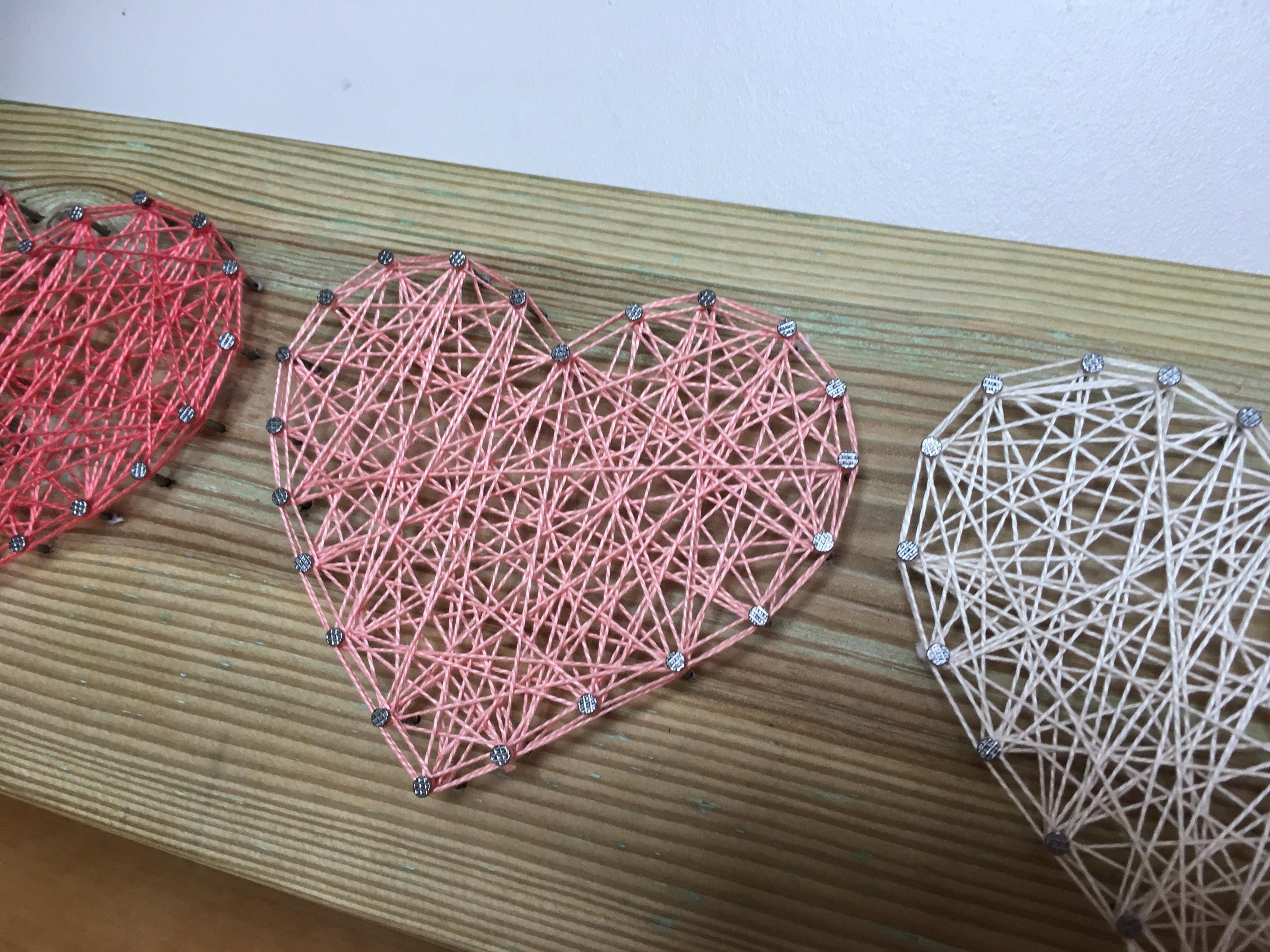 3 Hearts String Art Home Decor Gift. - Etsy