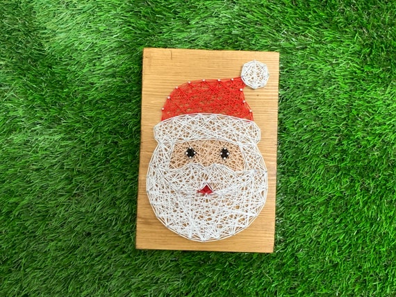 Santa Father Christmas String Art Christmas Decor Wooden - Etsy
