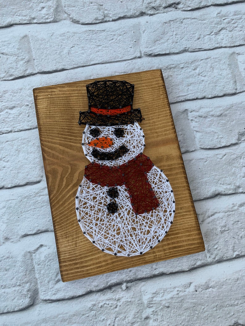 Snowman String Art Snowman Christmas Decor Christmas Gifts. - Etsy