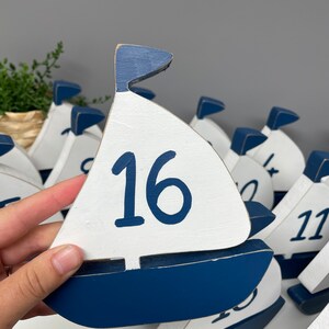 Wooden Sailing Boat - Table Number - Wedding Table - Boat - Cafe ...