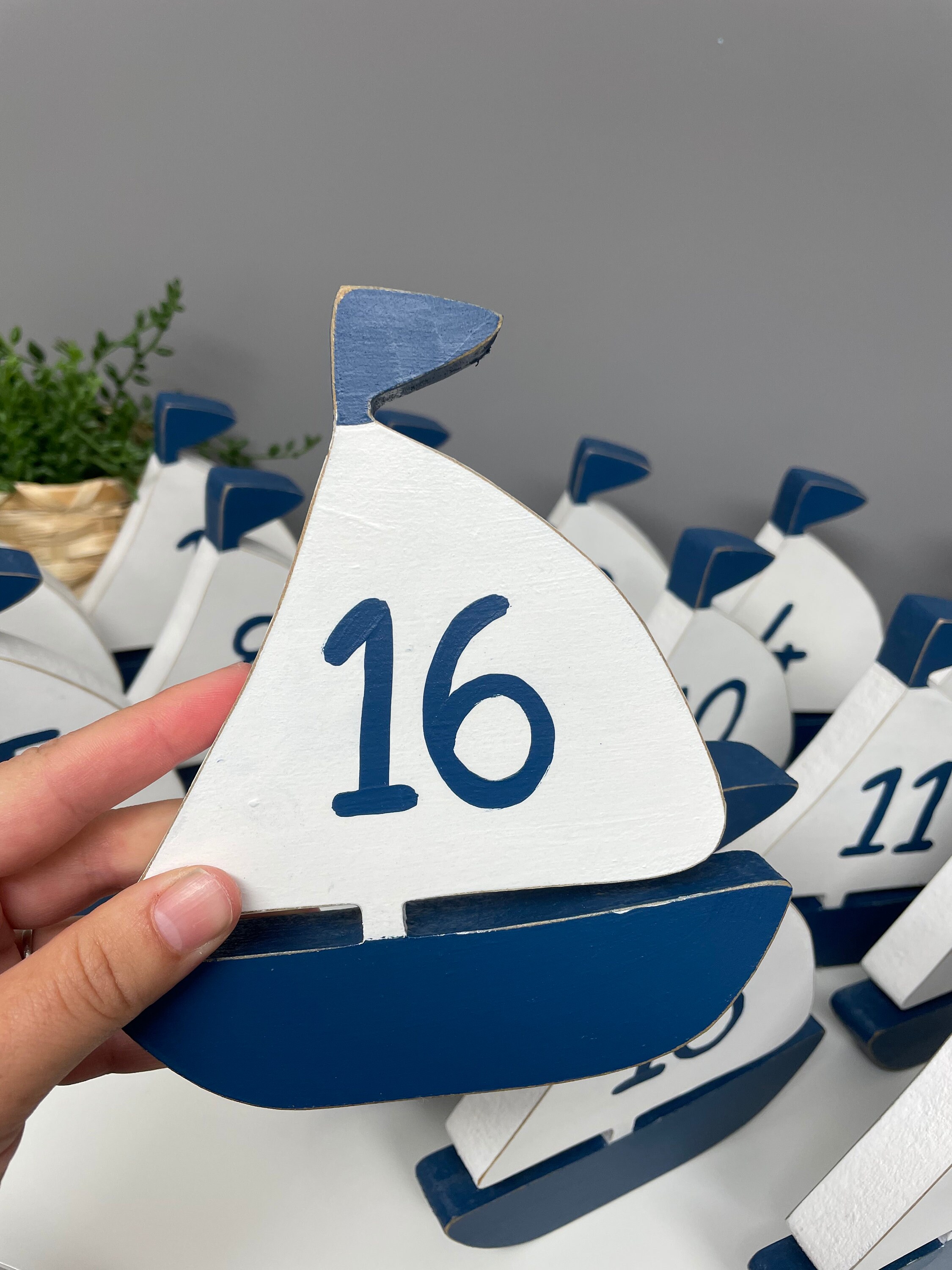 Wooden Sailing Boat Table Number Wedding Table Boat - Etsy UK