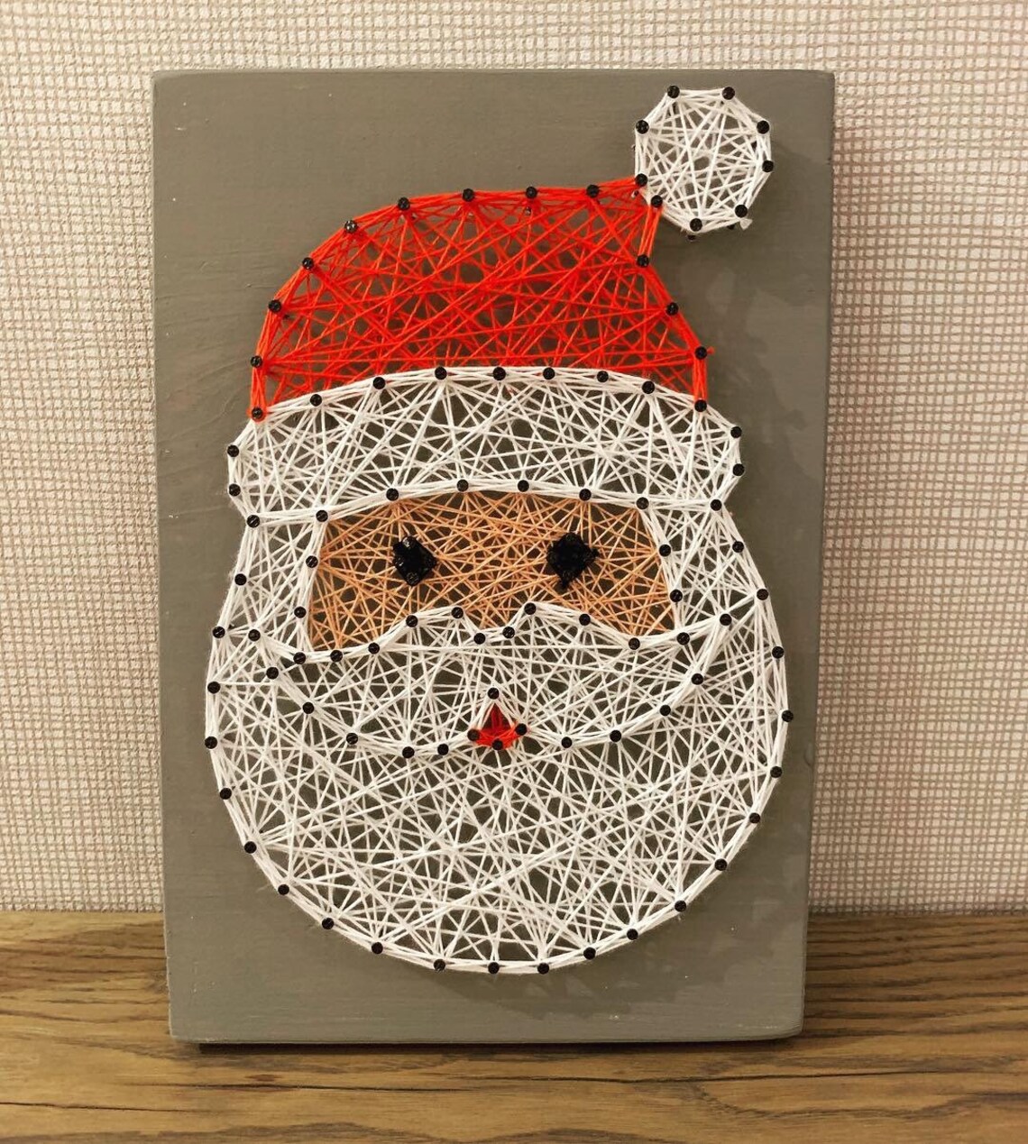 Santa Father Christmas String Art Christmas Decor Wooden - Etsy