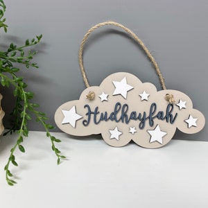 Name Cloud - Nursery - Cloud Sign - Personalised - Children’s Bedroom ...