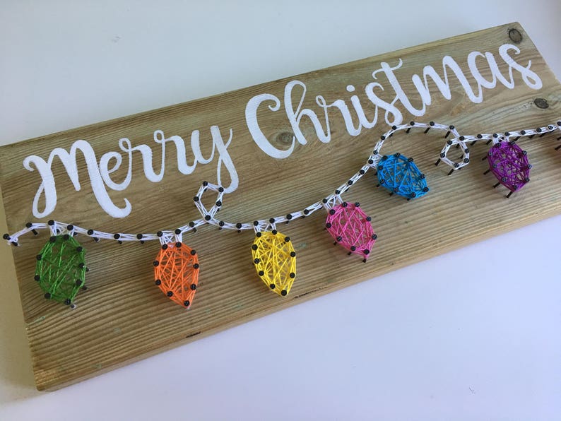 Merry Christmas String Art Gift Christmas Decoration - Etsy UK