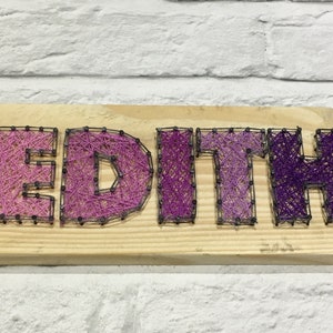 String Art Name Board Wall Decor Personalised. - Etsy