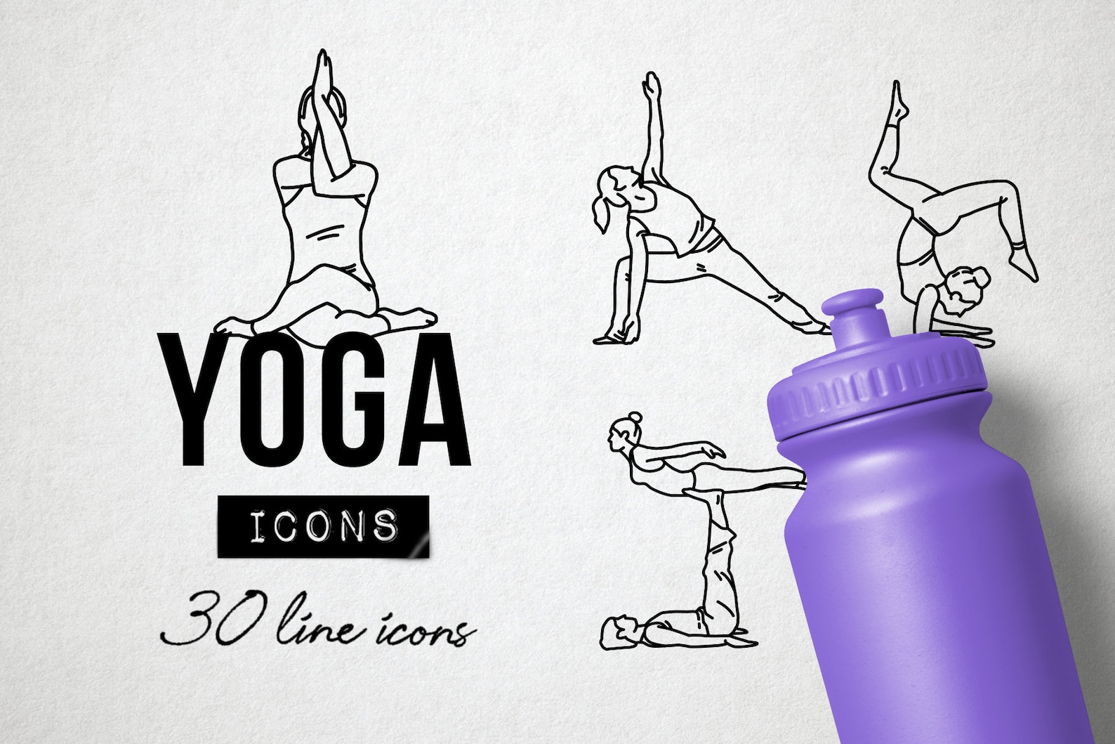 Yoga Icons, Yoga Clipart, Yoga Graphics Illustrations, Exercise Icons ...
