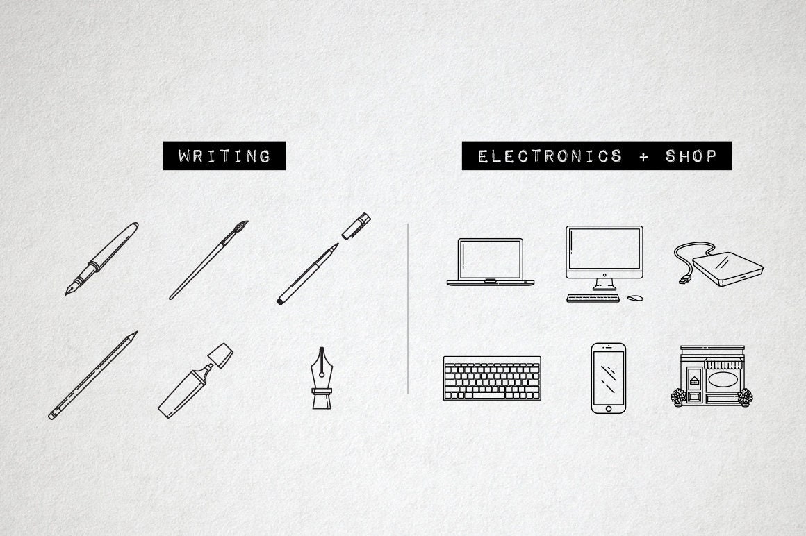 Blog Icons Blogging Icons Clipart Blog Symbols Blogger | Etsy