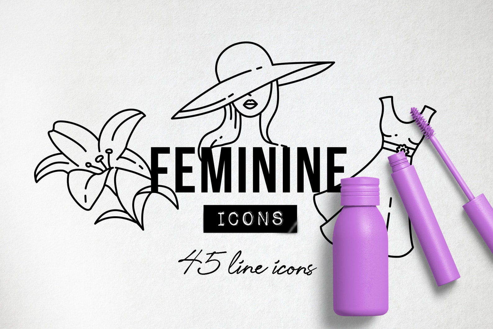Feminine Icons Vector Feminine Clipart Style Fashion Icons - Etsy