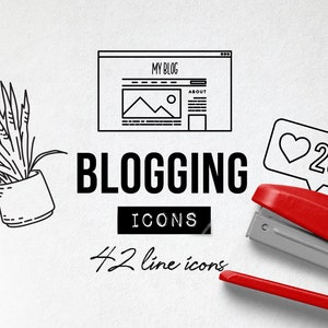 Blog Icons, Blogging Icons Clipart, Blog Symbols, Blogger, Social Media ...