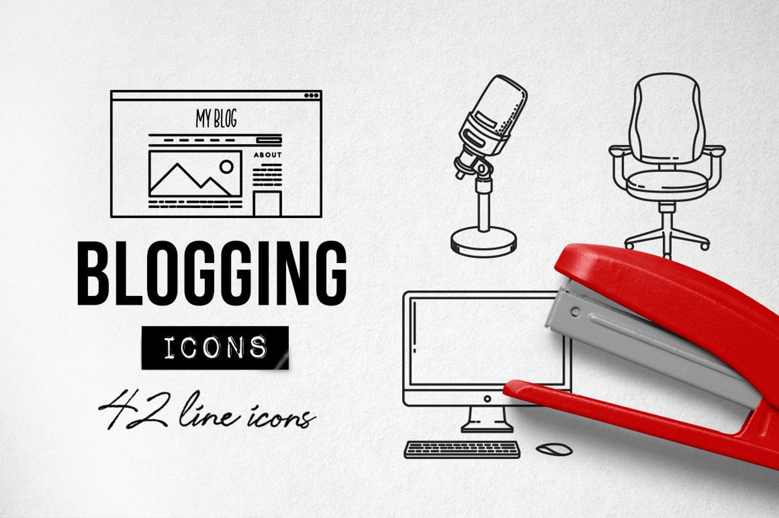 Blog Icons, Blogging Icons Clipart, Blog Symbols, Blogger, Social Media ...