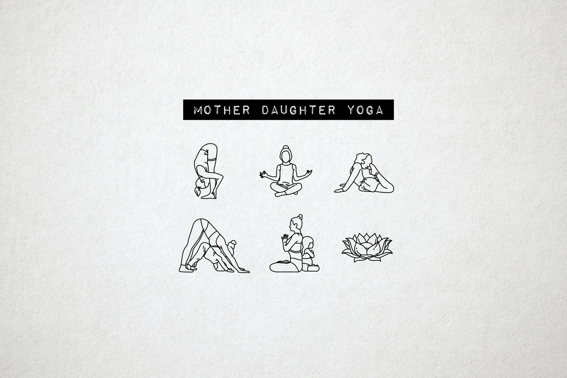 Yoga Icons Yoga Clipart Yoga Graphics Illustrations | Etsy