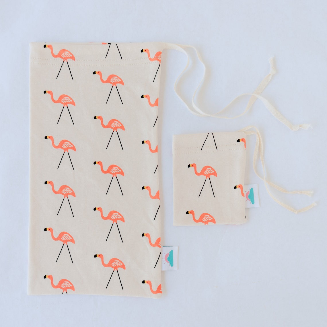 Small Drawstring Bag Made With Organic Cotton, Gift Bag, Jewelry Bag ...