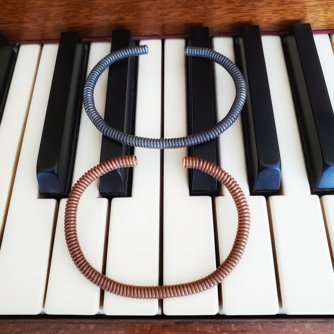 Piano String Cuff Bracelet, Unisex, Men's Bracelet, Piano Bracelet ...