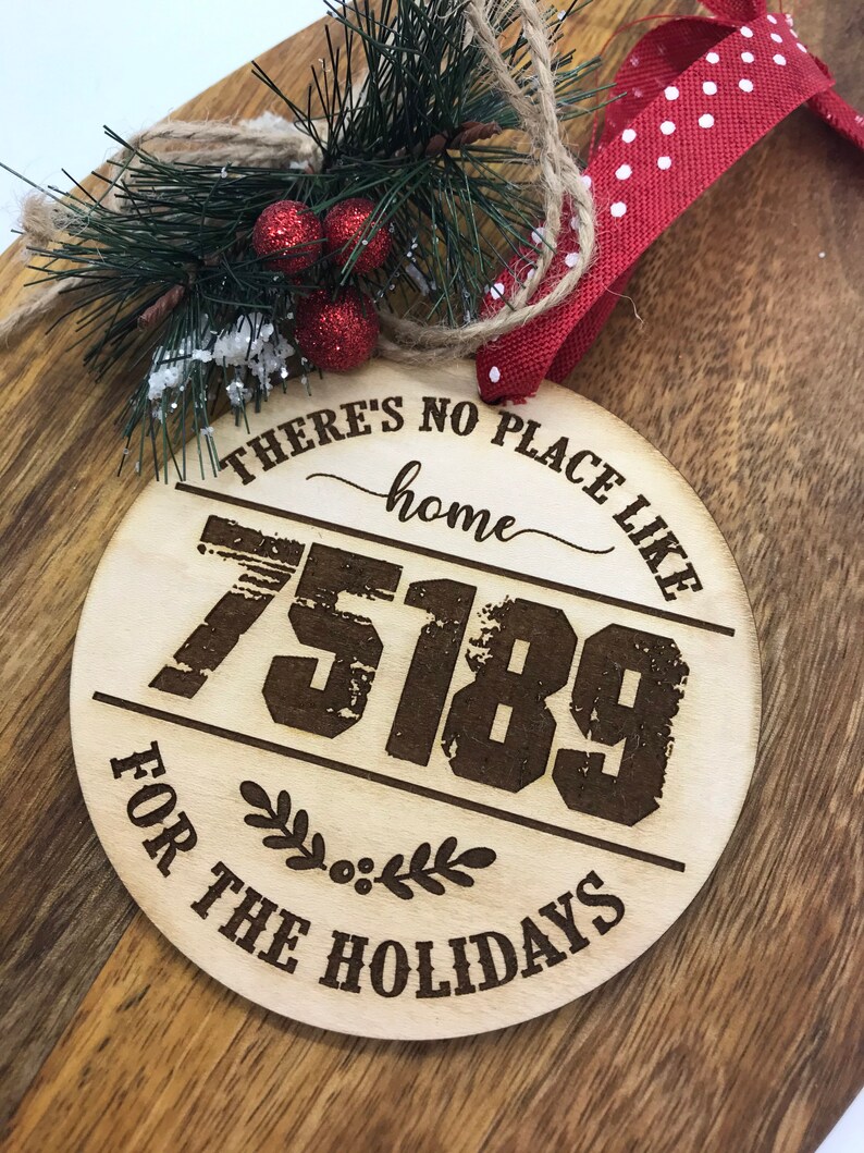 Zip code ornament zip code home decor zip code Christmas | Etsy