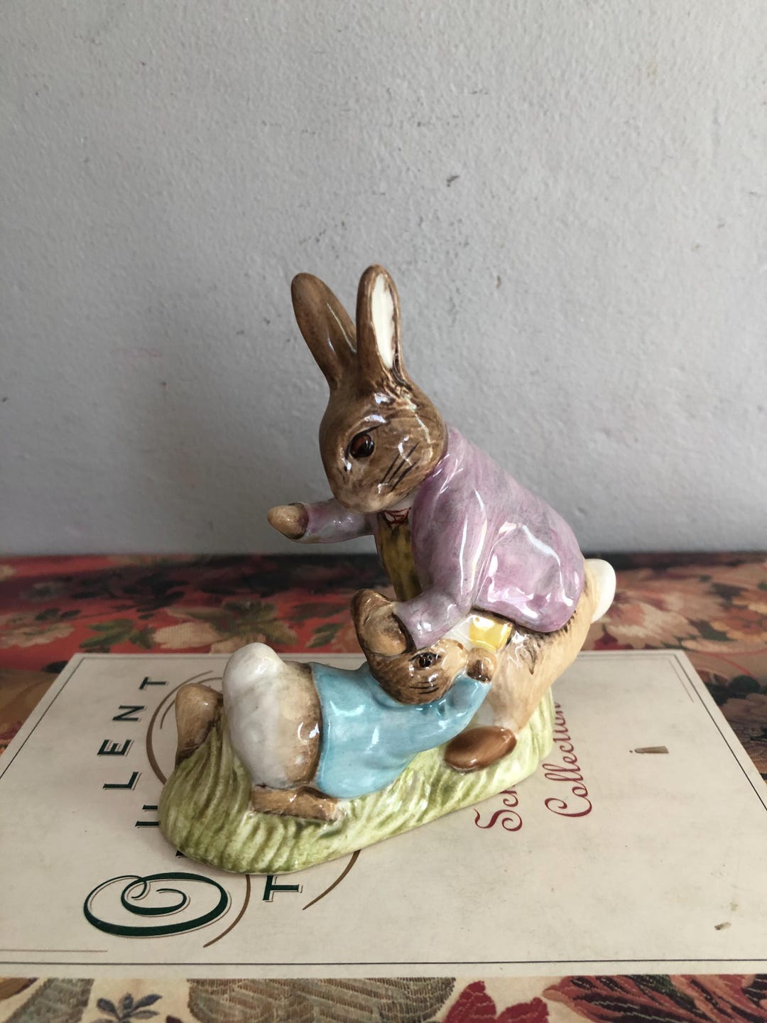 Beatrix Potter Mr. Benjamin Bunny and Peter Rabbit Figurine, Frederick ...