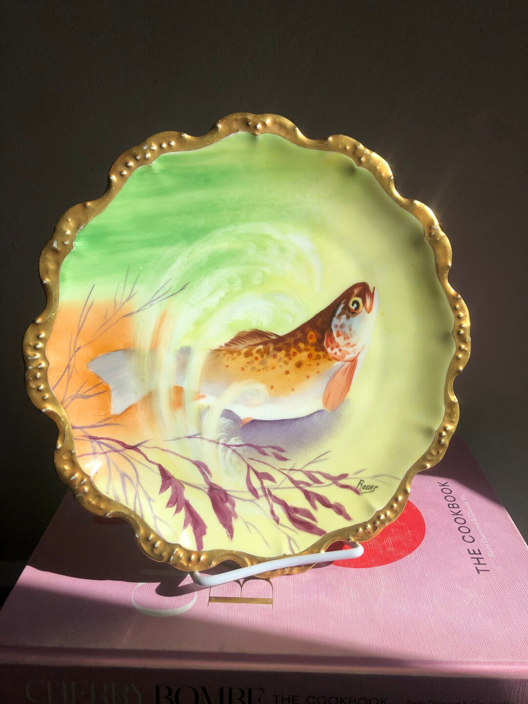 Coronet French Limoges Fish Plate - Hand-painted, Antique, Made in ...