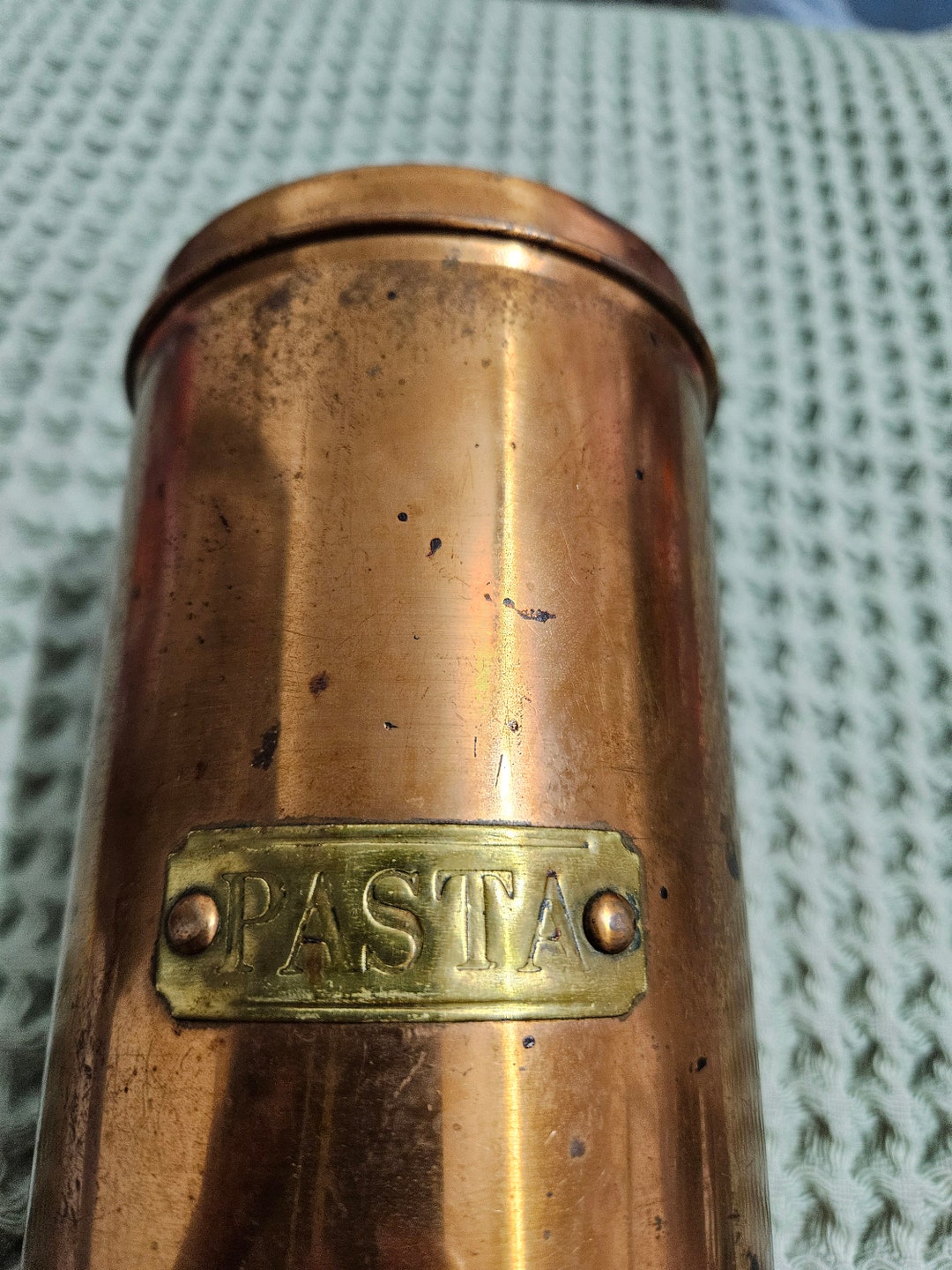 Vintage Copper Pasta Container - Etsy