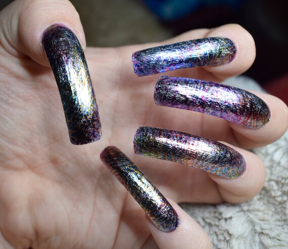 Curved Acrylic Nail Desing