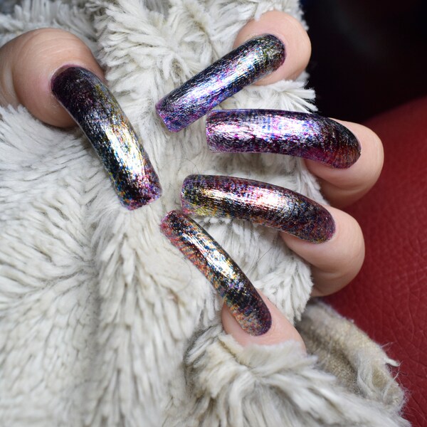 Hand Painted Fake Nails - Etsy