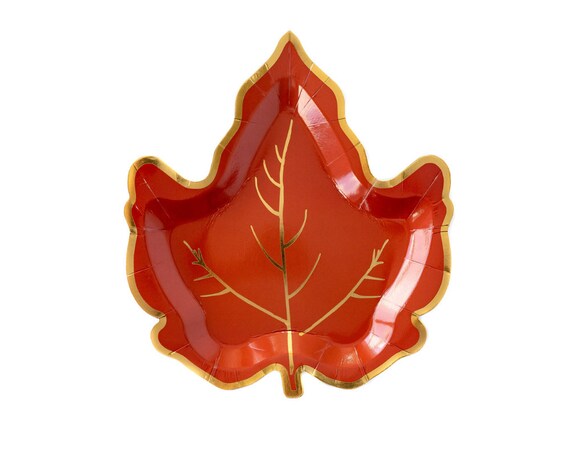 Maple Leaf Shaped Plates | Fall Party Supplies by Literati Party ...