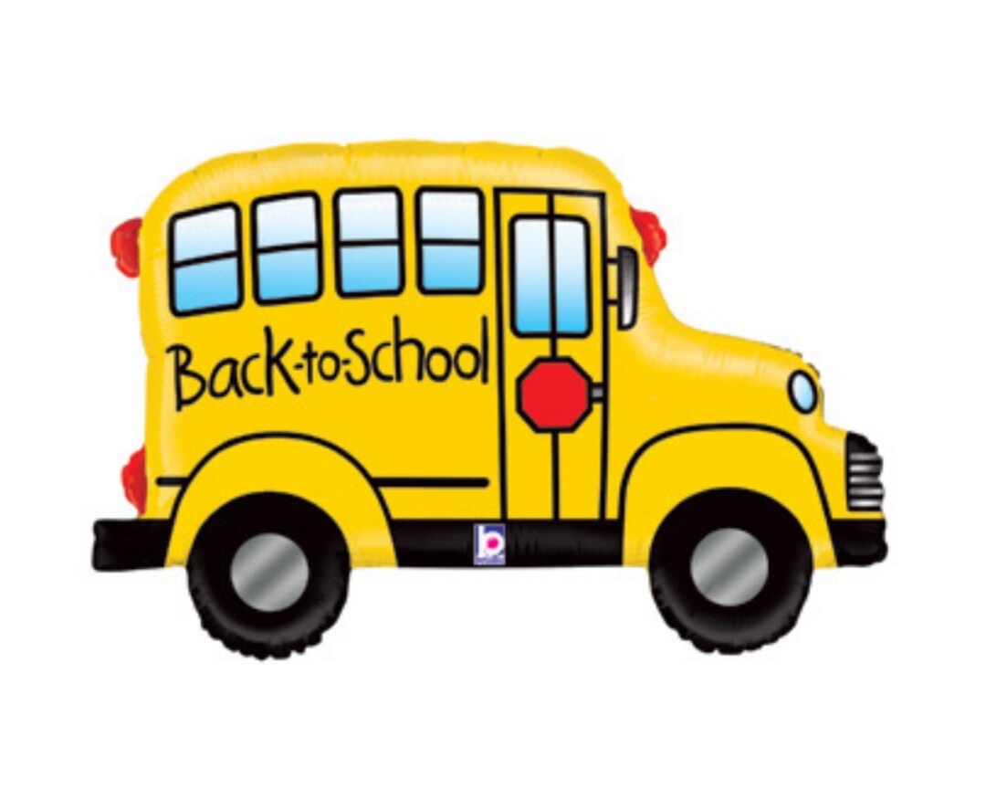 School Bus Shaped Mylar Balloon 32 Helium Balloon Back to School - Etsy