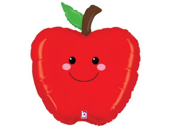 Apple Shaped Balloon | Mylar 26" Helium | Birthday, Fall Festival, Back ...