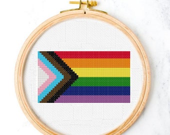 Trans Pride Flag Cross Stitch Pattern LGBTQ Home Décor - Etsy