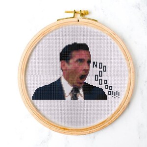 NOOO! Michael Scott Cross Stitch Pattern, the Office, Funny Patterns ...