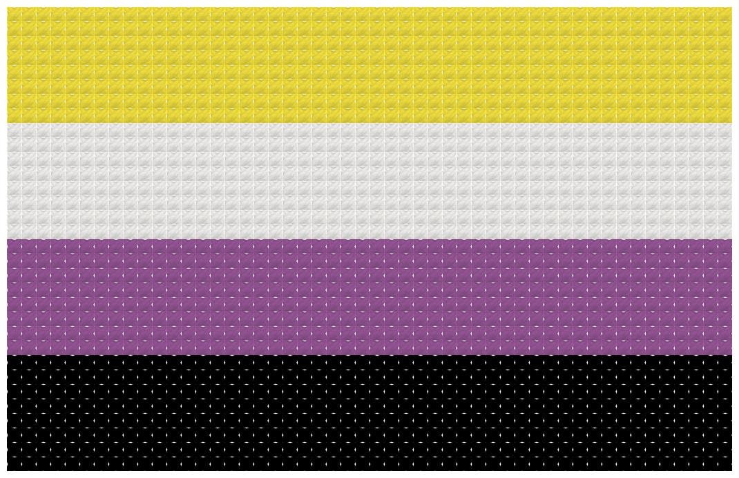 Non-binary Non Binary NB Enby Pride Flag Cross Stitch - Etsy
