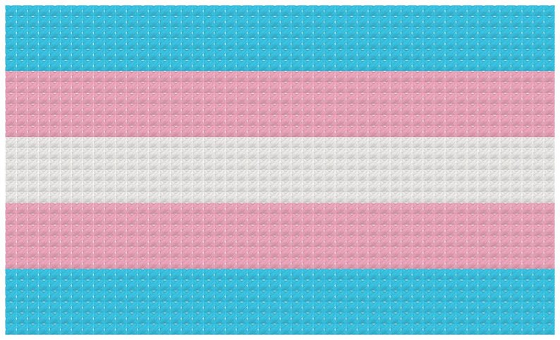 Trans Pride Flag Cross Stitch Pattern, LGBTQ+ Home Décor, Craft ...