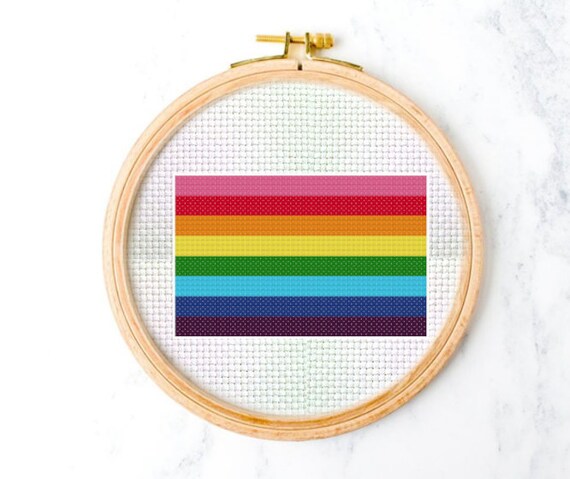 OG Pride Flag Cross Stitch Pattern Original Pride 8 Color - Etsy UK