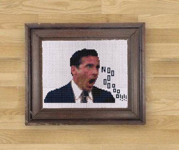 NOOO Michael Scott Cross Stitch Pattern the Office Funny | Etsy