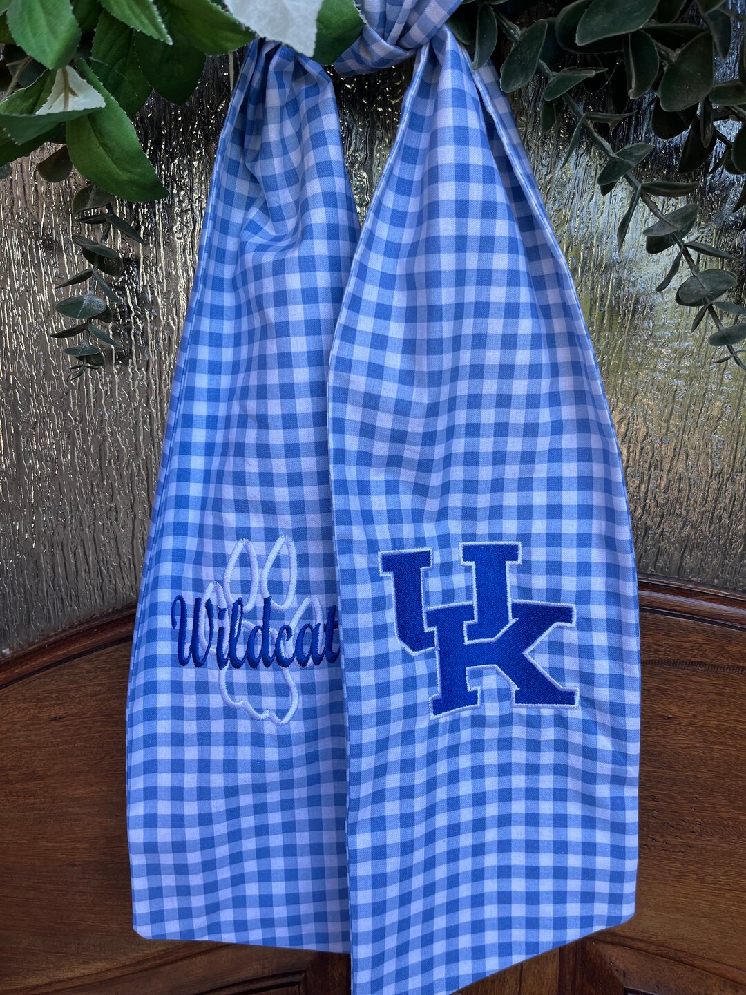 Game Day Wreath Sash Team Wreath Sash Game Day Wreath Sash Blue and ...
