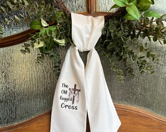 Cross Wreath Sash - Etsy