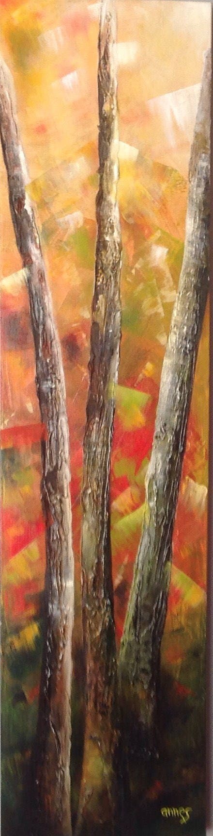 Lonely Trees, Gallery Canvas 12/48, Acrylic and Oil, Mixed Technique ...
