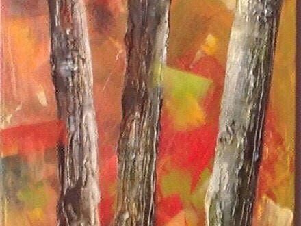 Lonely Trees, Gallery Canvas 12/48, Acrylic and Oil, Mixed Technique ...