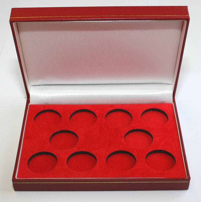 Red Padded Coin Cases to Hold 10x Half Sovereigns in Capsules - Etsy