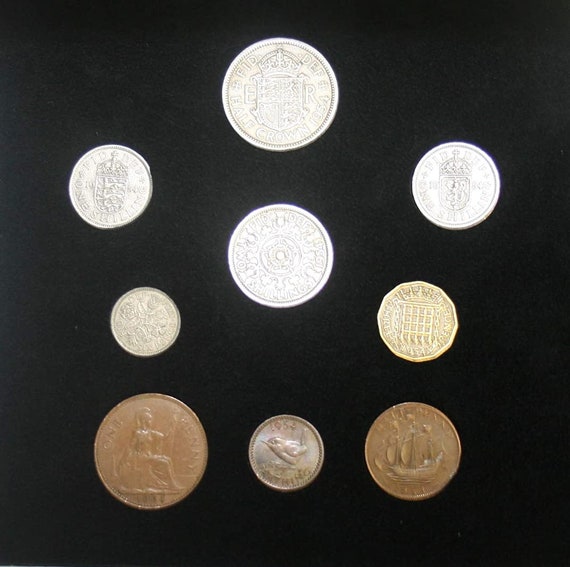1954 Complete British Coin Set in a Specially Designed Quality - Etsy